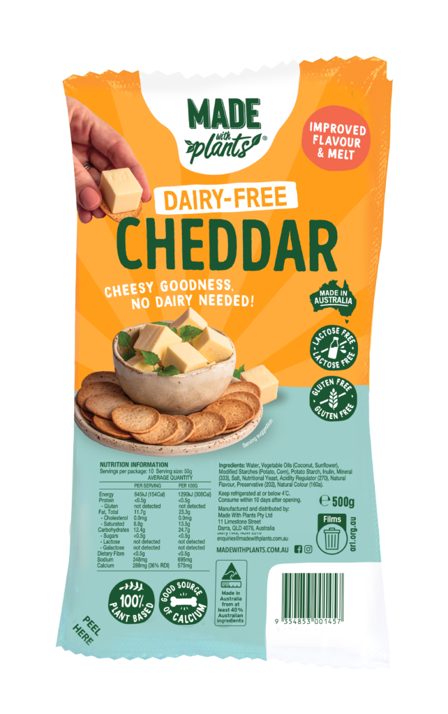Dairy Free Cheddar Block - Made With Plants